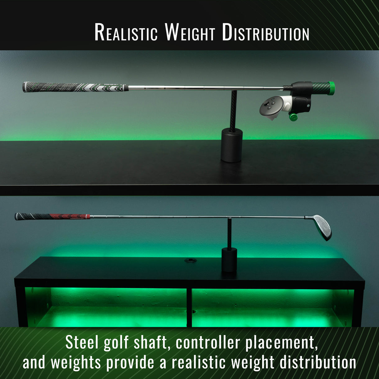 DriVR Elite Chrome - Stepped Steel Weighted Golf Club - Compatible wit ...